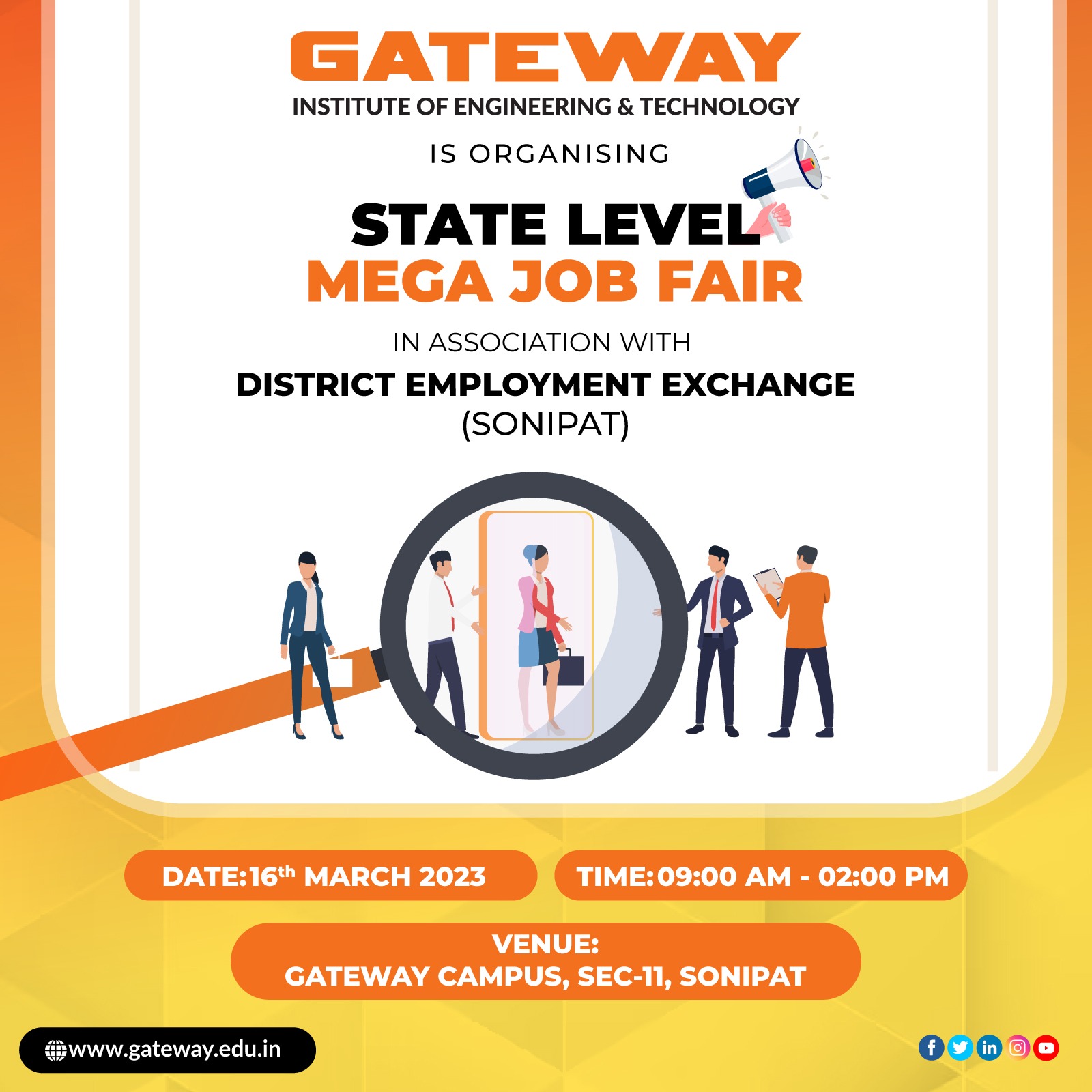 State Level Mega Job Fair in Association with District Employment ...
